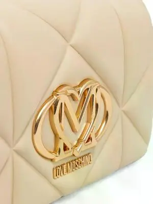 Moschino Quilted Logo-plaque Shoulder Bag