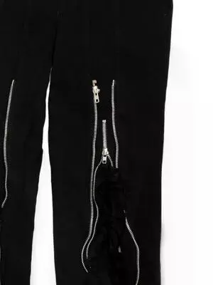 Comme Des Garçons Ruffled Zip-detail Trousers