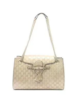 Gucci 2000s Emily Guccissima Shoulder Bag Gold