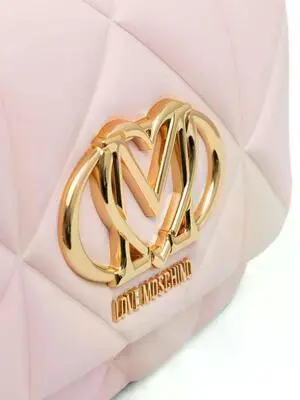 Moschino Quilted Logo-plaque Shoulder Bag