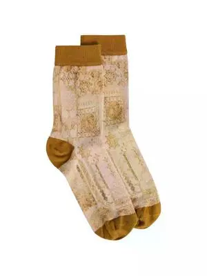 Momoni Nanami Printed Socks - Neutrals