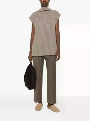 Eric Bompard Ribbed Sleeveless Vest