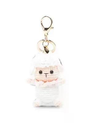 TWINSET Sheep-motif Keyring - White