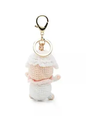 TWINSET Sheep-motif Keyring - White