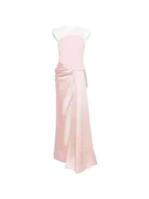 Solace London Seri Strapless Draped Maxi Dress - Pink
