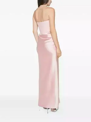 Solace London Seri Strapless Draped Maxi Dress