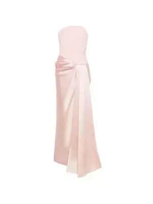 Solace London Seri Strapless Draped Maxi Dress