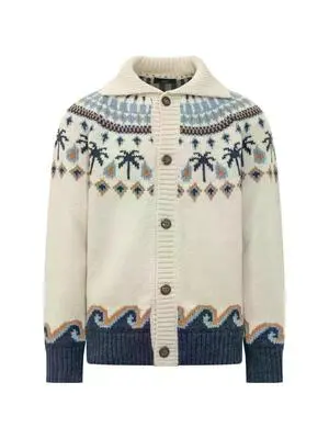 Alanui Sweet Winter Jacquard-knit Cardigan - Neutrals