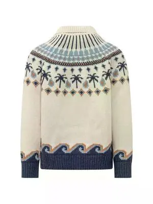 Alanui Sweet Winter Jacquard-knit Cardigan