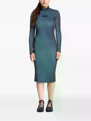 EA7 Technical Jersey Slim-fit Midi Dress