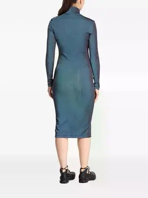 EA7 Technical Jersey Slim-fit Midi Dress