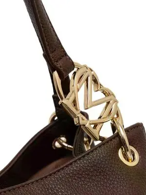 Moschino Logo-plaque Pebbled-texture Tote Bag