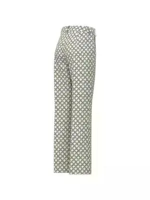 Marella Chain-link-print Trousers - White