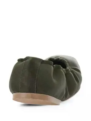 Aera Satin Square-toe Ballet Flats