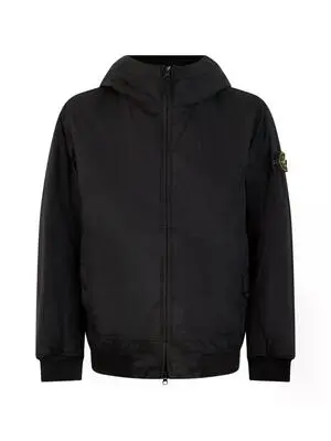 Stone Island 4100110 Crinkle Reps Ny Hooded Jacket - Black