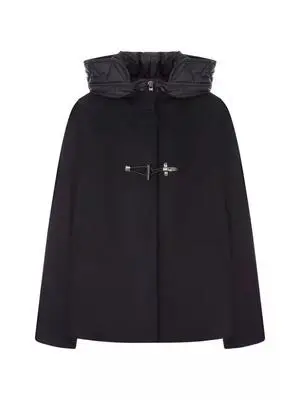 FAY ARCHIVE Toggle-fastening Hooded Coat - Black