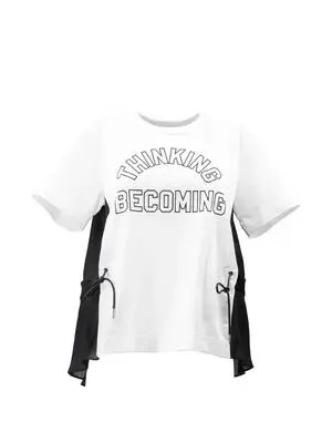 Sacai Panelled Drawstring T-shirt