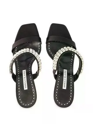 Manolo Blahnik Sakobay Crystal-embellished Sandals