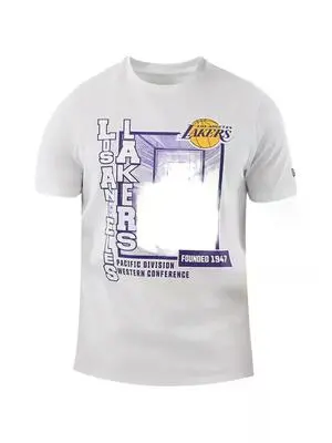 New Era Nba Los Angeles Lakers Graphic-print T-shirt - White