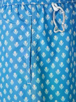 Fedeli Madeira Octopus-print Drawstring Swimsuit - Blue