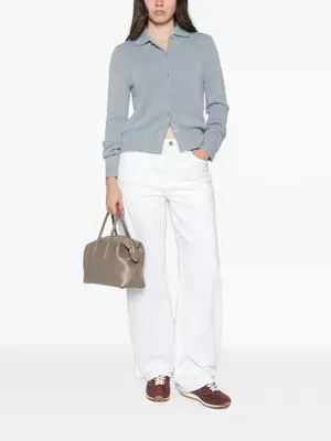 Eric Bompard Cashmere Links-stitch Cardigan