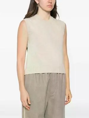 Eric Bompard Sleeveless Knit Vest - Neutrals