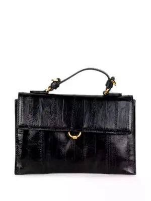 GIANNI CHIARINI Panelled Leather Shoulder Bag - Black