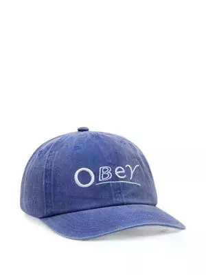 Obey Logo-embroidered Baseball Cap - Blue