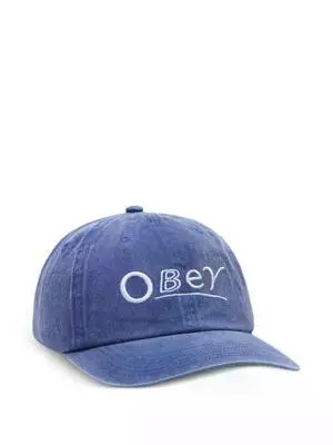 Obey Logo-embroidered Baseball Cap - Blue