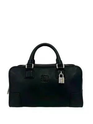 Loewe 2010-2026 Leather Amazona 28 Handbag - Black