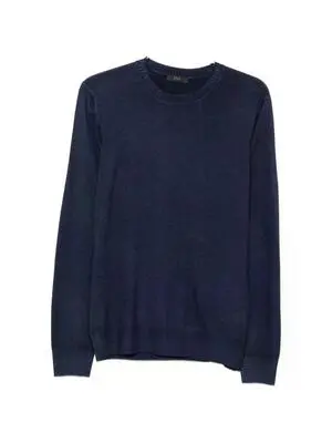 FAY Crew-neck Long-sleeve Sweater - Blue