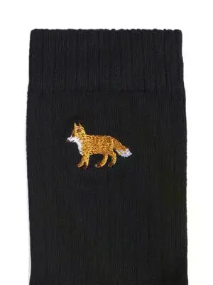 Maison Kitsuné Baby Fox Ribbed Socks