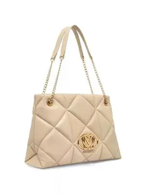 Moschino Quilted Logo-plaque Tote Bag