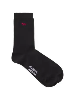 Maison Kitsuné Profile Fox Socks - Black