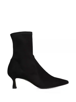 THE SELLER Pointed-toe Kitten-heel Ankle Boots - Black