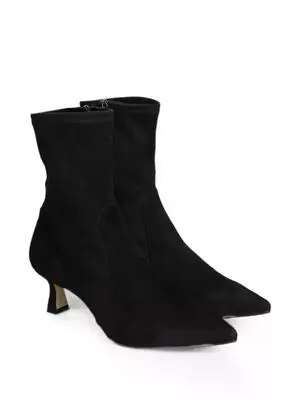 THE SELLER Pointed-toe Kitten-heel Ankle Boots