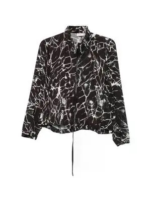 DEHA Abstract-print Zip-up Jacket - Black