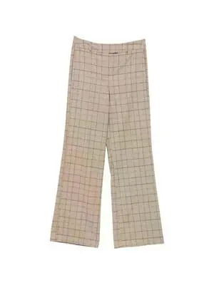 MAISON123 Layla Check-pattern Trousers - Neutrals