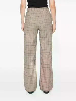 Maison123 Layla Check-pattern Wide Leg Trousers