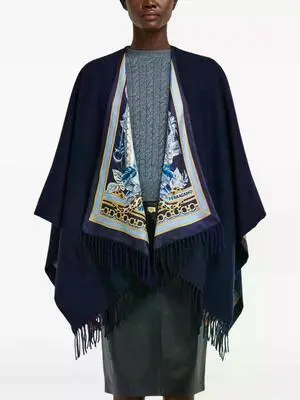 FERRAGAMO Feline-print Reversible Cape
