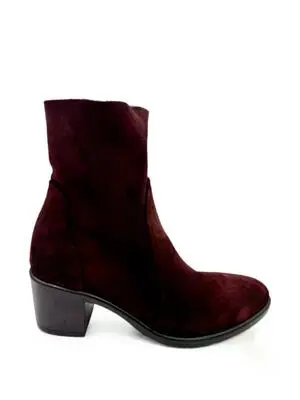 STRATEGIA SHOES Suede Ankle Boots - Red