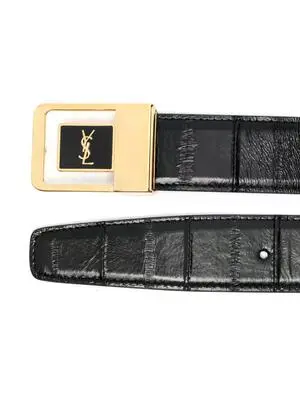Saint Laurent Logo-plaque Belt