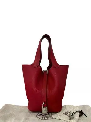 Hermès 2012 Clemence Picotin Lock 18 Handbag - Red