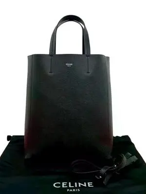 Celine 2019 Small Grained Calfskin Vertical Cabas Satchel