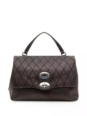 ZANELLATO Postina Trame S Diamond-quilted Tote Bag - Brown