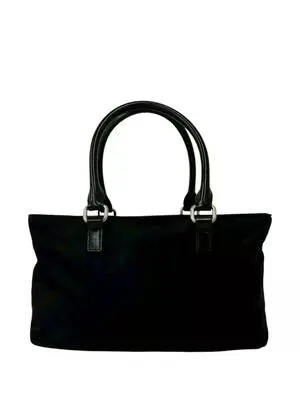 Prada 2010-2026 Tessuto Canapa Logo Satchel