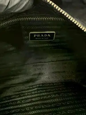 Prada 2010-2026 Tessuto Canapa Logo Satchel