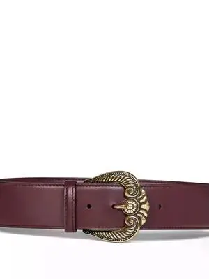 Etro Paisley Buckle Leather Belt - Red