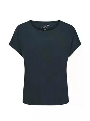 JUVIA Slub-texture Boxy T-shirt - Blue