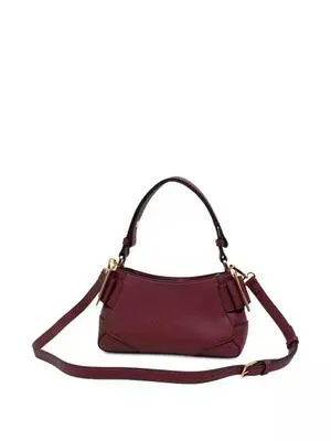 Moschino Logo-plaque Pebbled-effect Shoulder Bag - Red